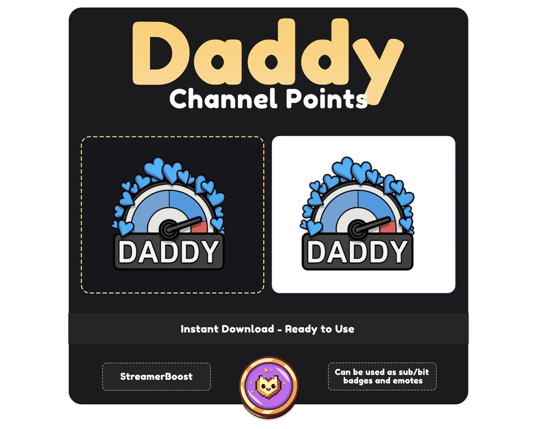 Daddy Meter Twitch Emote, Channel Points for Twitch, Twitch Graphic ...