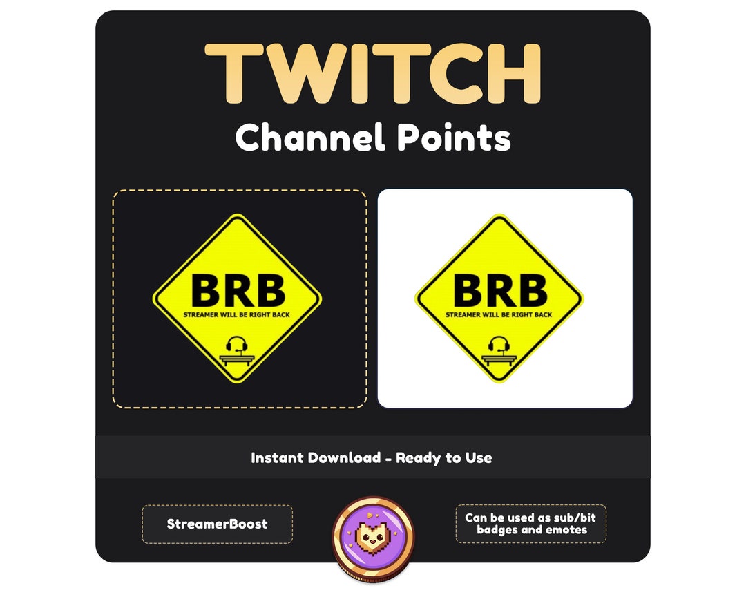 Be Right Back for Twitch & Discord, Brb Emote, Channel Points Icon ...