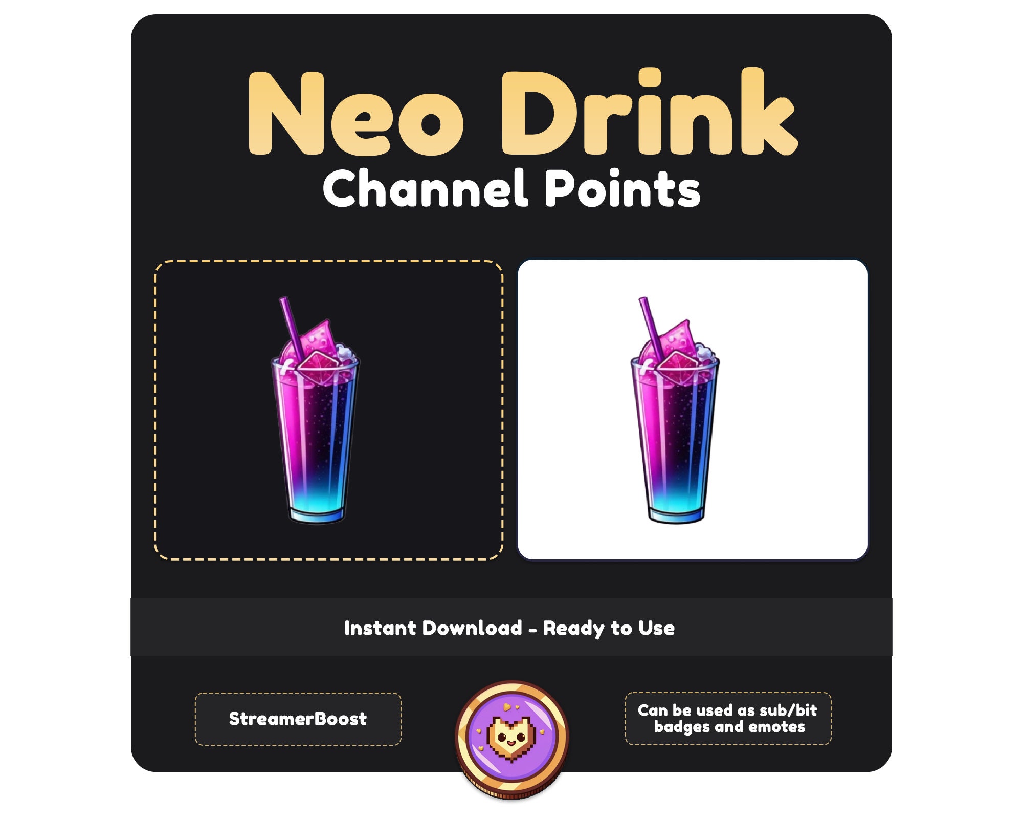 Neo Drink Twitch Channel Point / Emote / Emojis / Flair / Kawaii PNG ...
