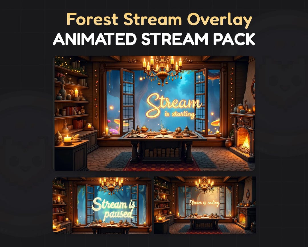 Stream Screens Mystical Forest | Stream Screens for Streamers | Overlay ...