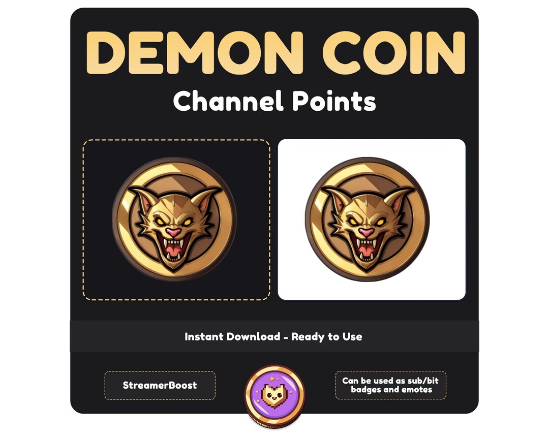 Demon Coin Emote, Twitch Channel Points Icon (instant Download) - Etsy