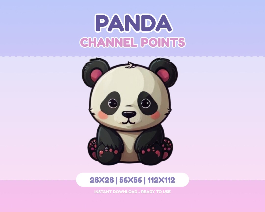 Panda Twitch Channel Point / Emote / Emojis / Flair / Kawaii PNG Twitch ...