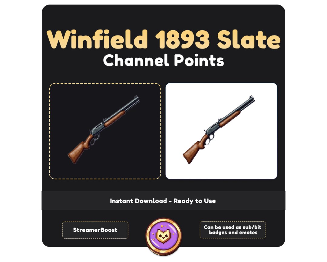 Winfield 1893 Slate Gun Rifler Pixel Art Twitch Emote Retro Stream ...