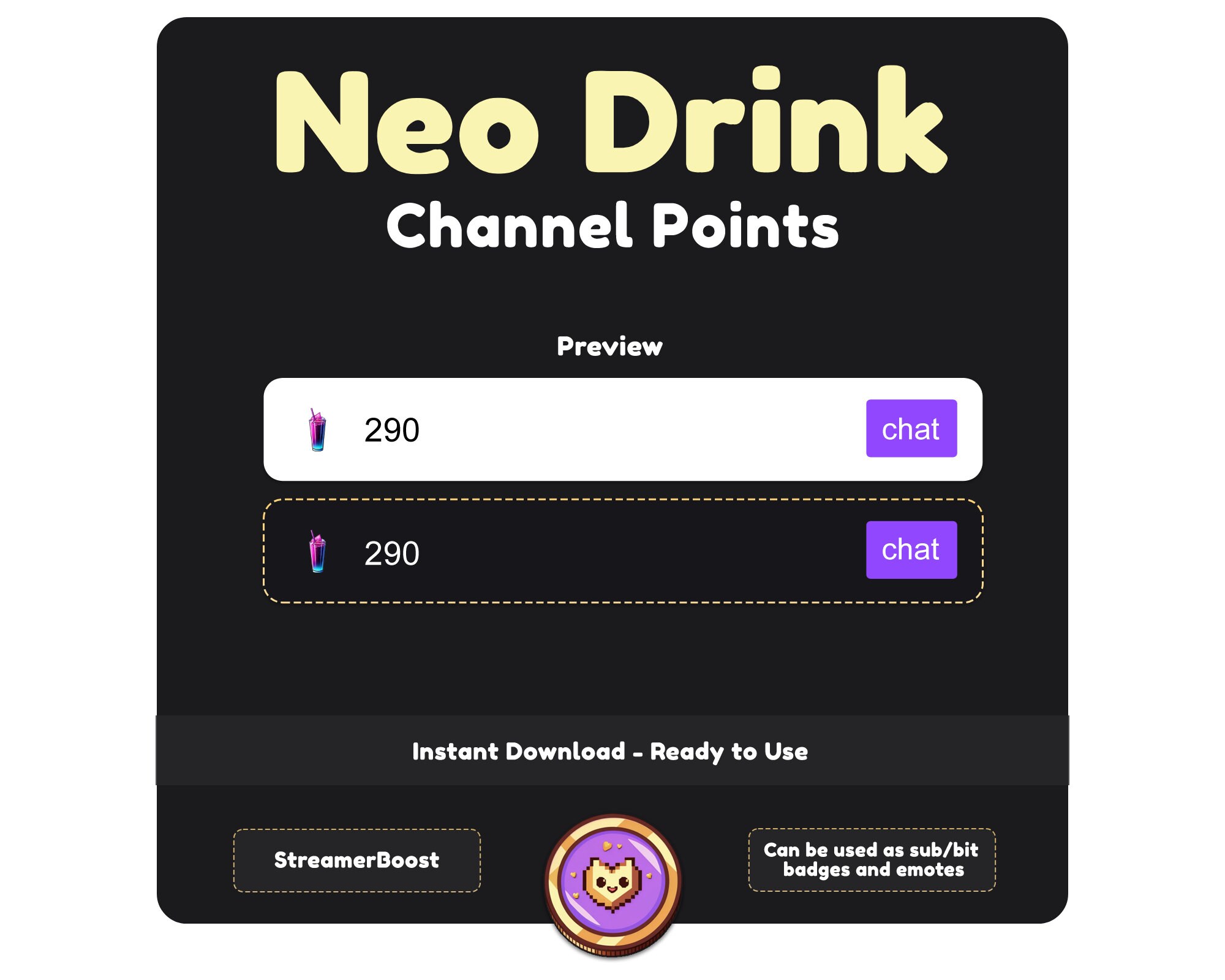 Neo Drink Twitch Channel Point / Emote / Emojis / Flair / Kawaii PNG ...