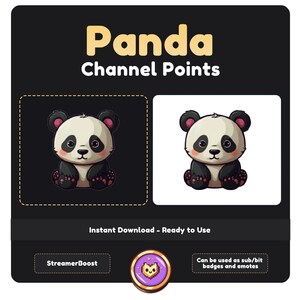 Panda Twitch Channel Point / Emote / Emojis / Flair / Kawaii PNG Twitch ...