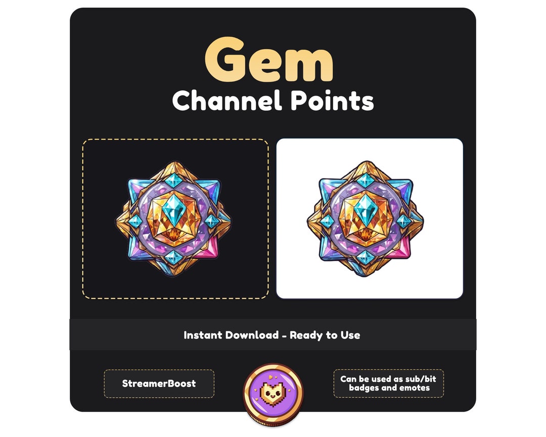 Glimmering Gemstone Twitch Channel Point Perfect for Stream Enhancement ...