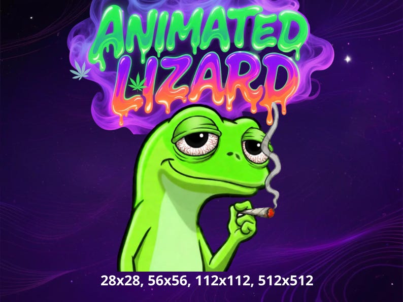Animated Smoking Lizard Emotes – Custom Funny Alerts for Twitch ...