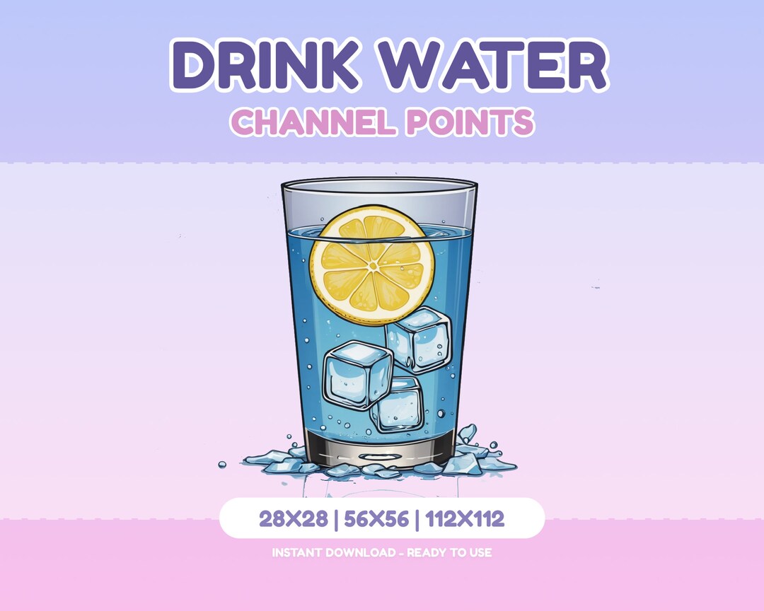 Water Glass Channel Points Icon/emote for Twitch Instant Download ...
