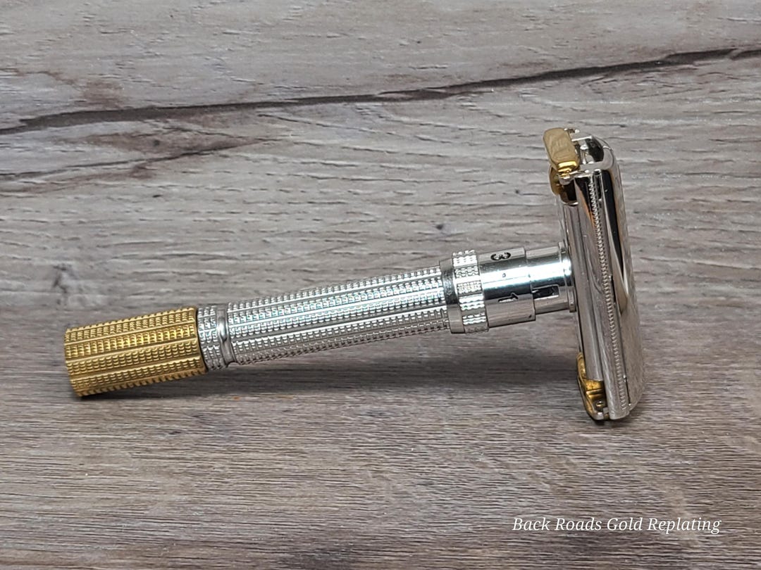 Gillette Slim G4 1961 Vintage Safety Razor -replated 2 Tone Mirror ...