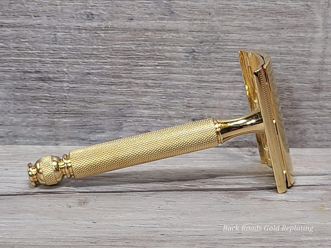 Gillette Ball End Tech Vintage Safety Razor - Replated 24K Gold - Etsy