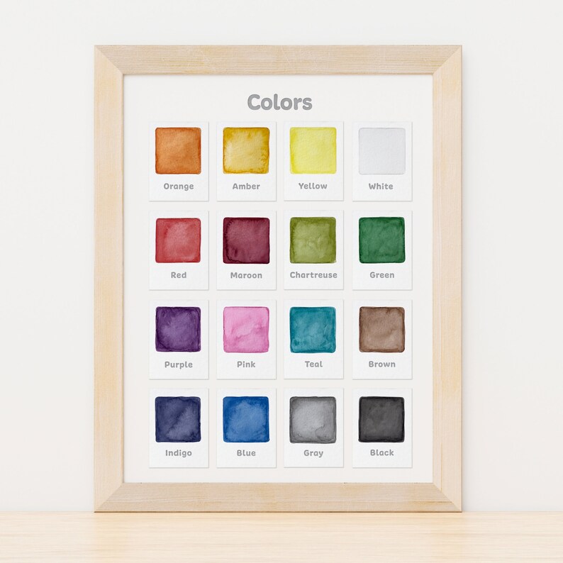 Colours Poster | Digital Download | Educational Poster | Classroom ...