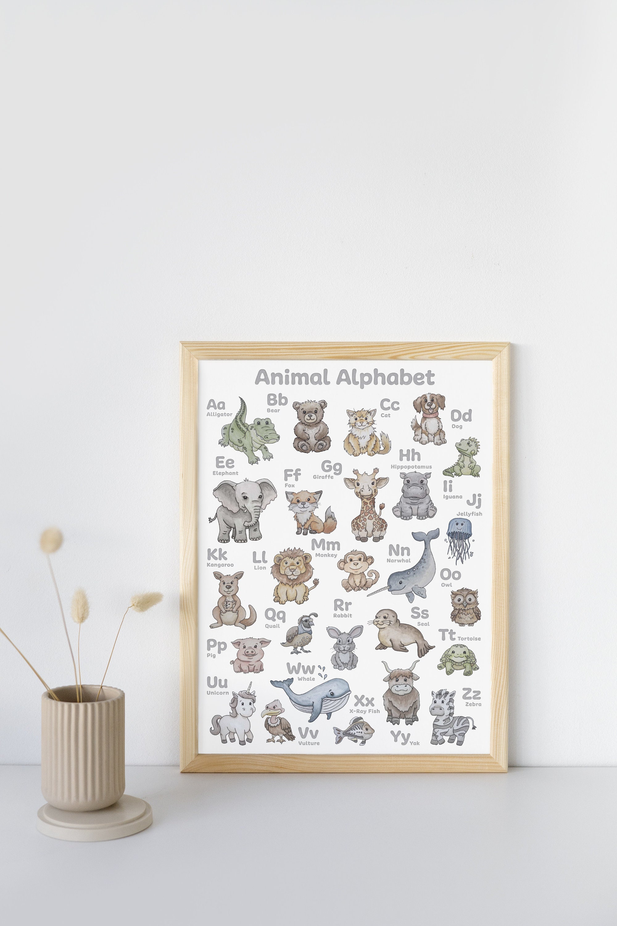 Animal Alphabet Poster | Digital Download | Educational Poster ...