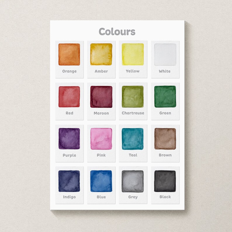 Colours Poster | Digital Download | Educational Poster | Classroom ...