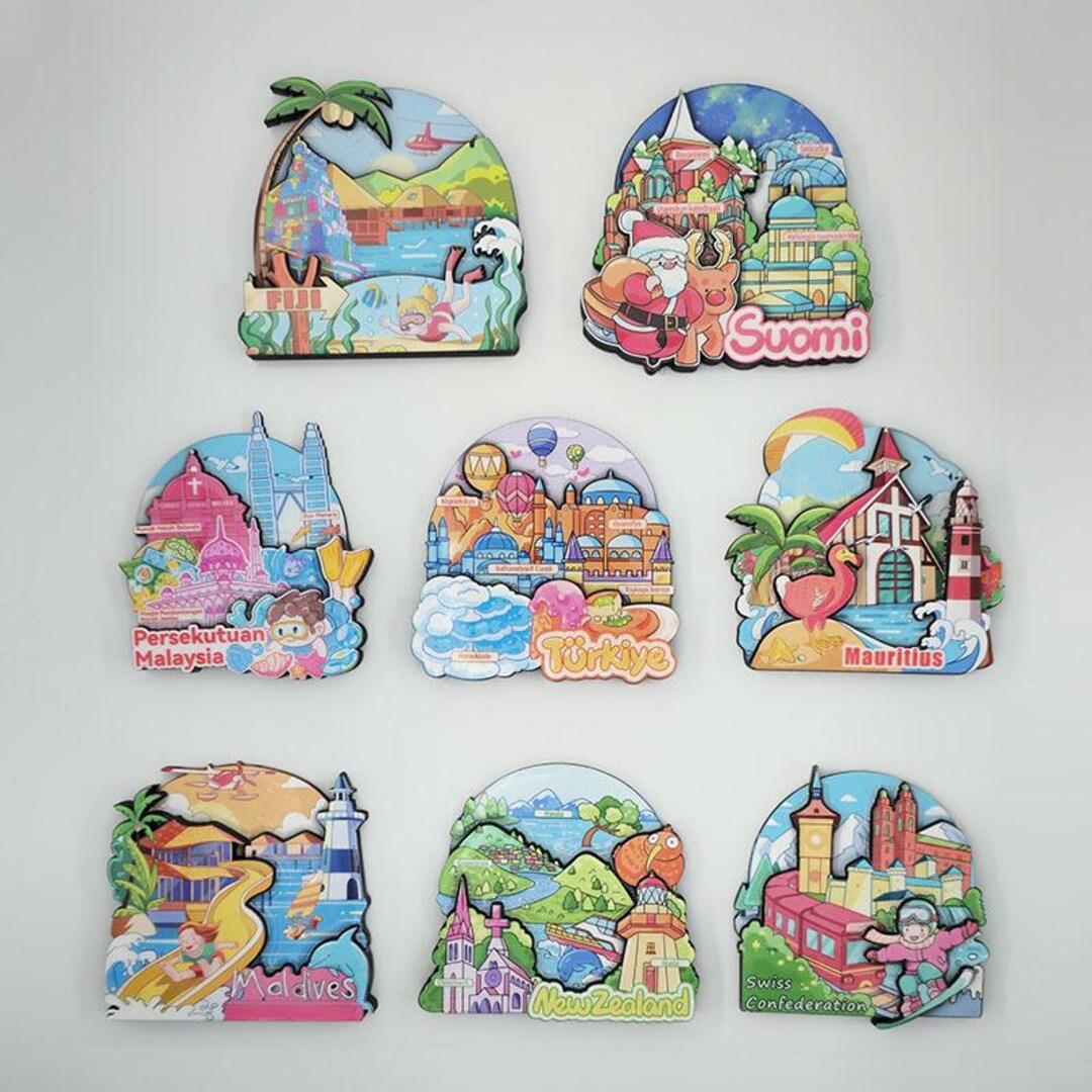 Landmark Fridge Magnet, 3D Resin Model for Travel Souvenir Gift ...