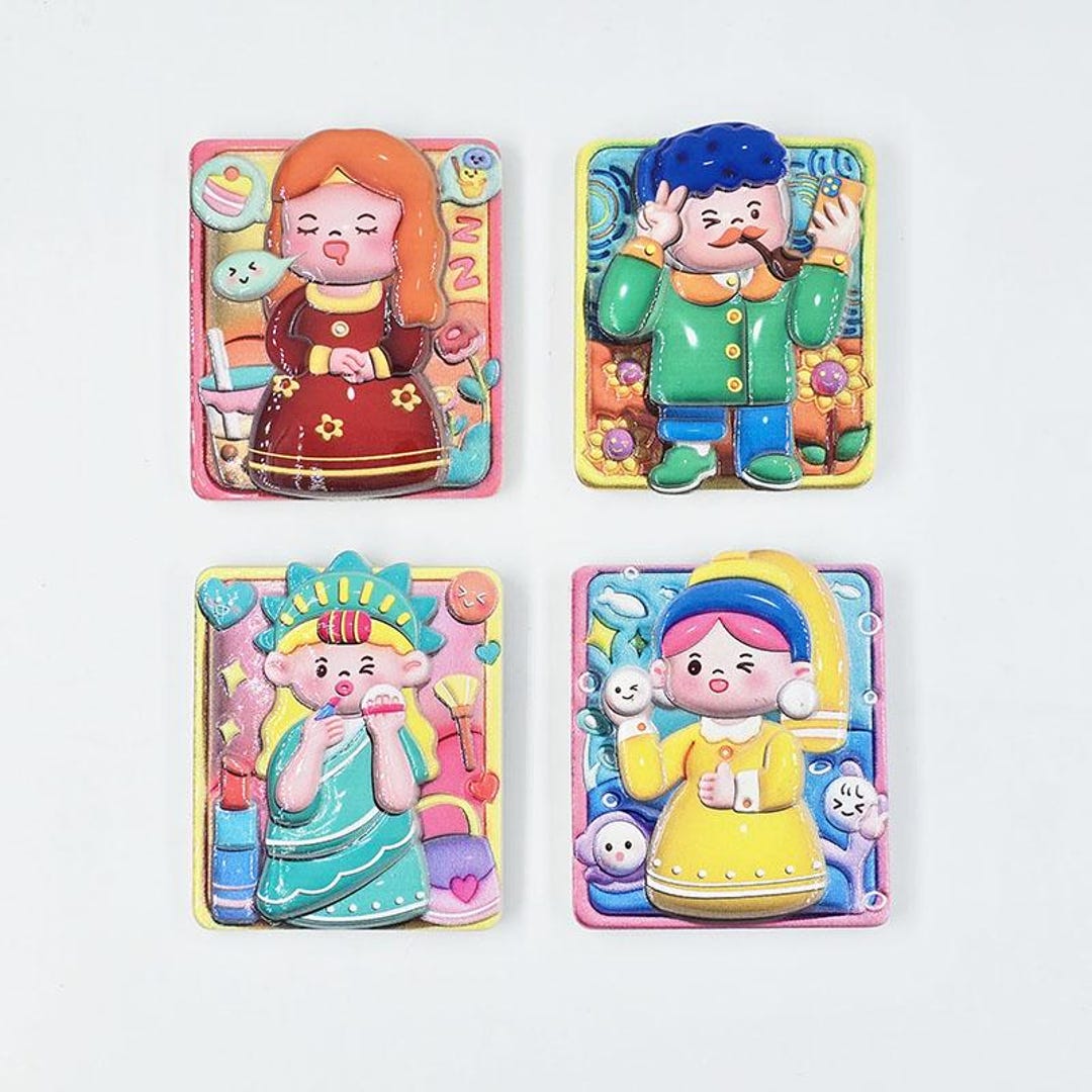 Cartoon Fridge Magnets Resin Material 3D Home & Kitchen Deco Unique ...