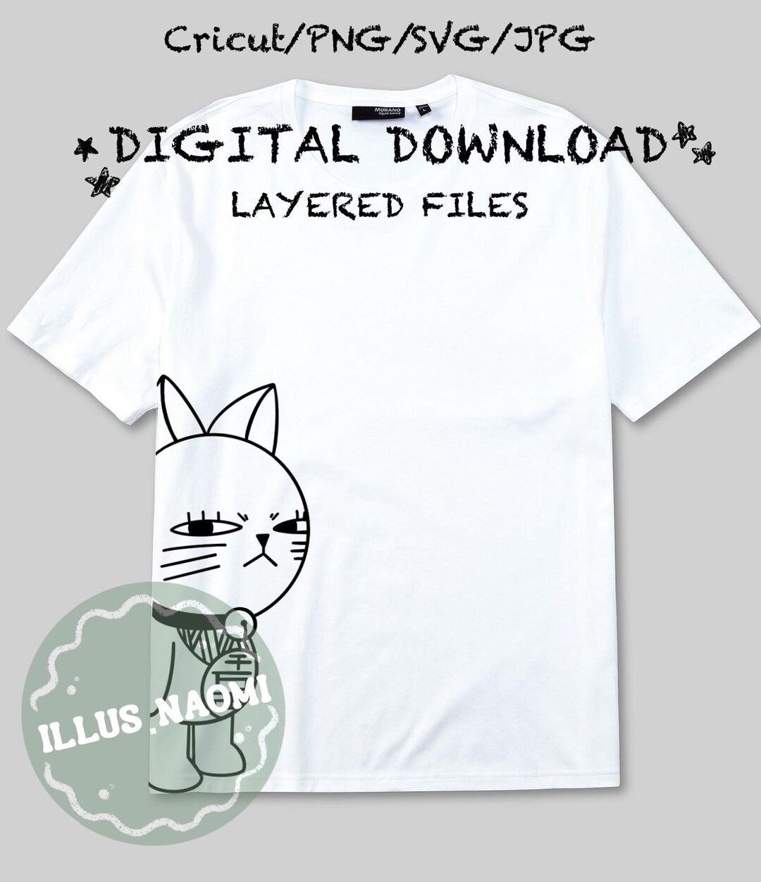 Dandadan Oma Cat Anime Sticker: SVG / PNG / JPG-Dateien (Digitaler ...