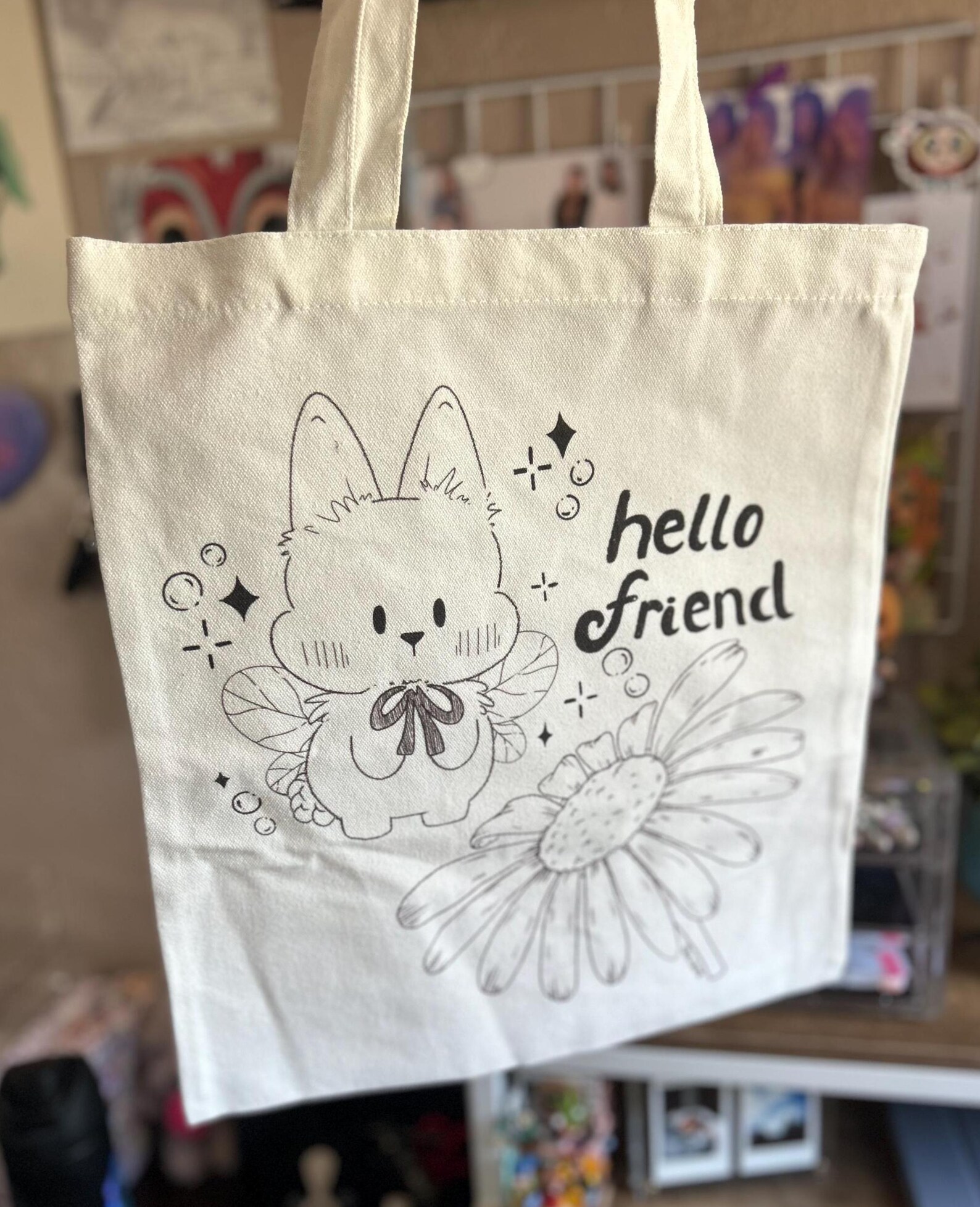 Cute Tote Bag - Reusable Shopping Bag, Aesthetic, Tote, Gifts for Her ...