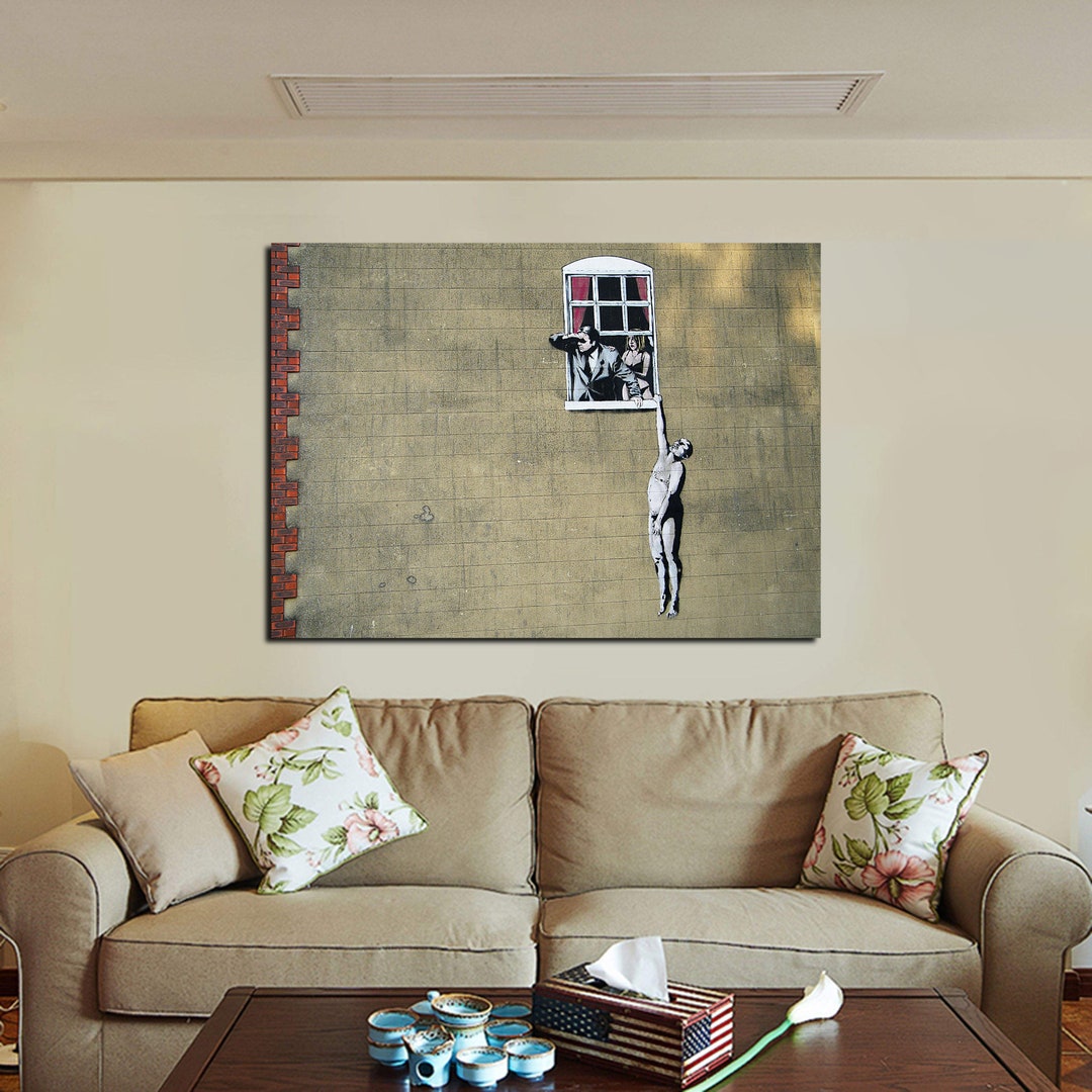 Lover Banksy Canvas Wall Art Banksy Wall Art Cool Poster Cool Art Pop ...