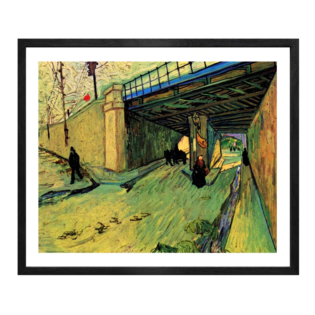 Van Gogh "the Railway Bridge" Framed Art Print, Vintage Wall Decor - Etsy