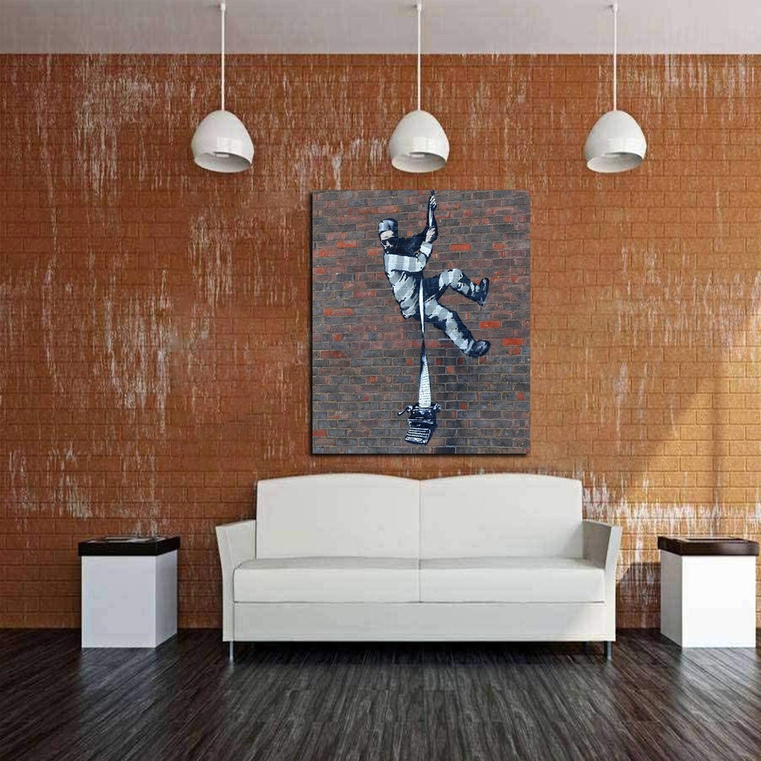 Jail Break Banksy Canvas Wall Art Banksy Wall Art Cool Poster Cool Art ...