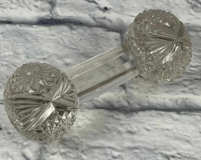 Vintage Victorian Era Cut Glass Knife Rest Bar Bell Shape - Etsy