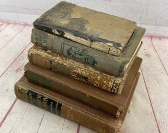 Vintage Brown Books | Etsy