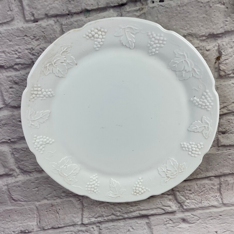 Milk Glass Platter - Etsy