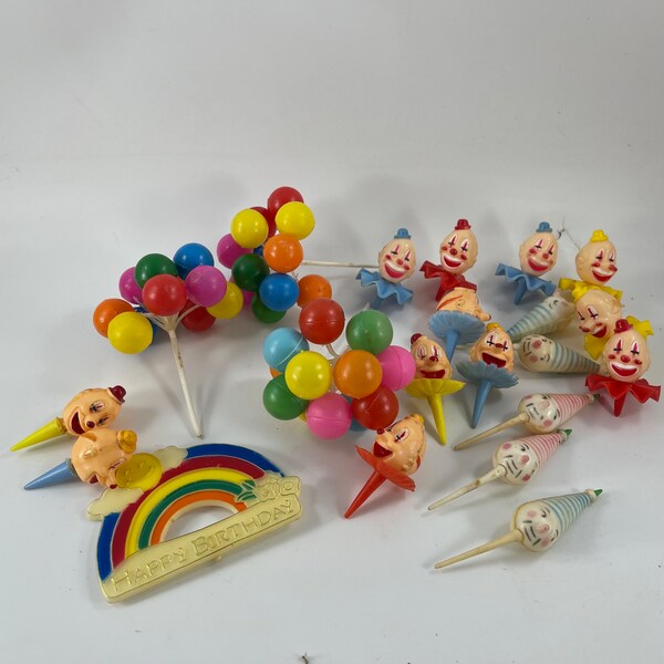 Clown Cake Toppers - Etsy