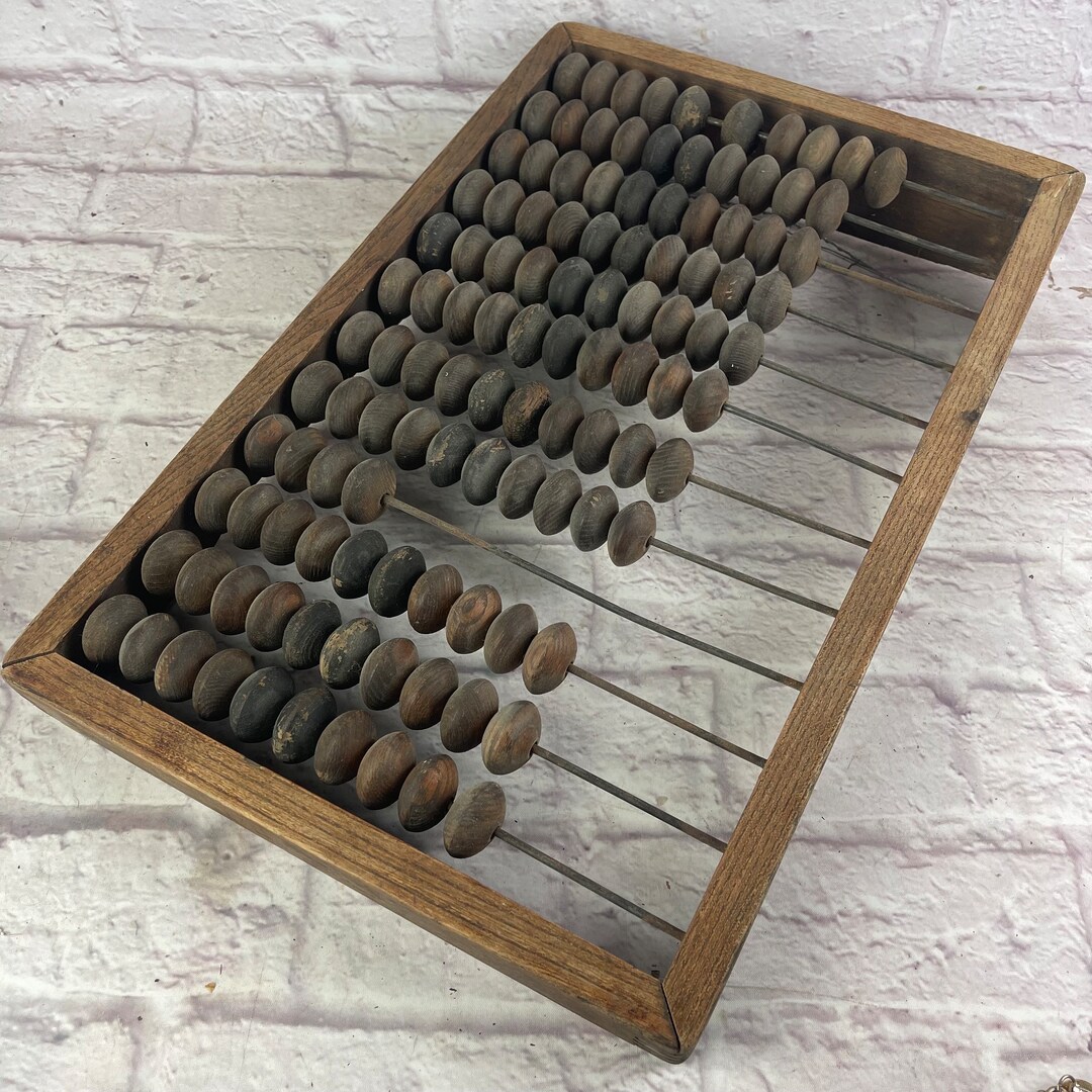 Vintage Antique Wood Wooden Desk Abacus Counting Frame Tool - Etsy
