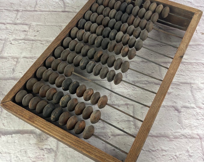 Vintage Antique Wood Wooden Desk Abacus Counting Frame Tool - Etsy