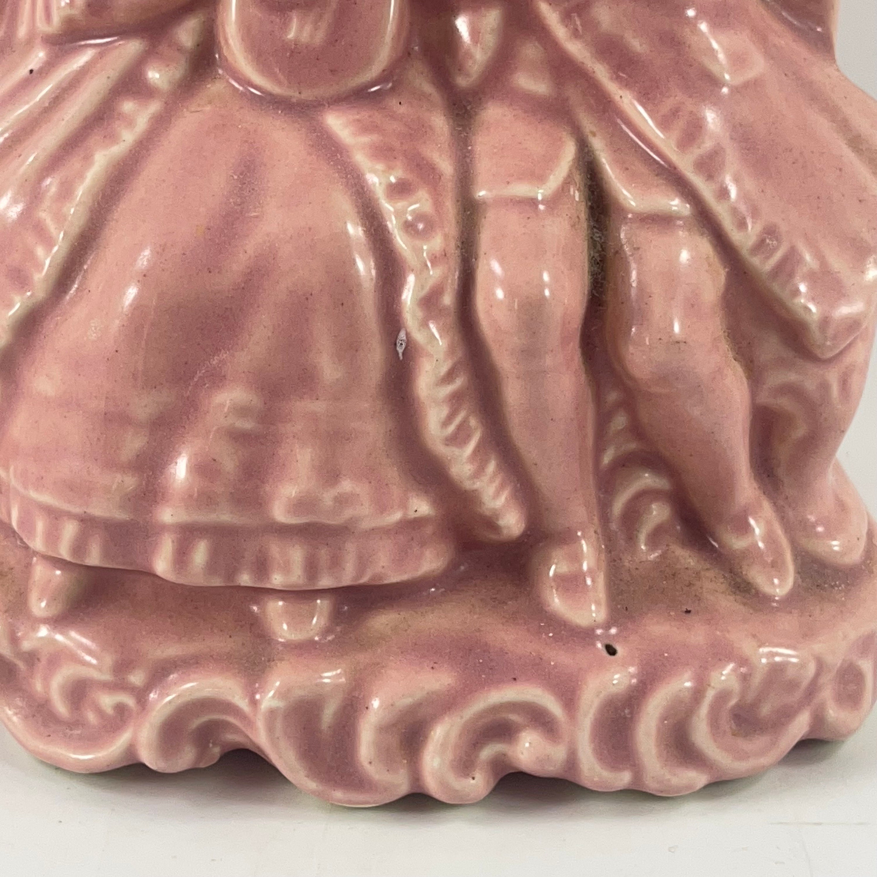 Vintage Pink Cameron Clay Products USA Pink Lady and Gentleman Planter ...