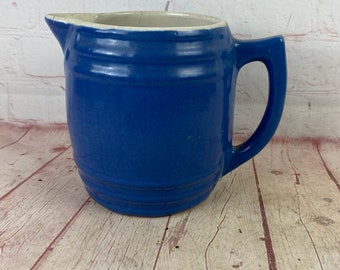 Blue Pottery Pitcher | Etsy
