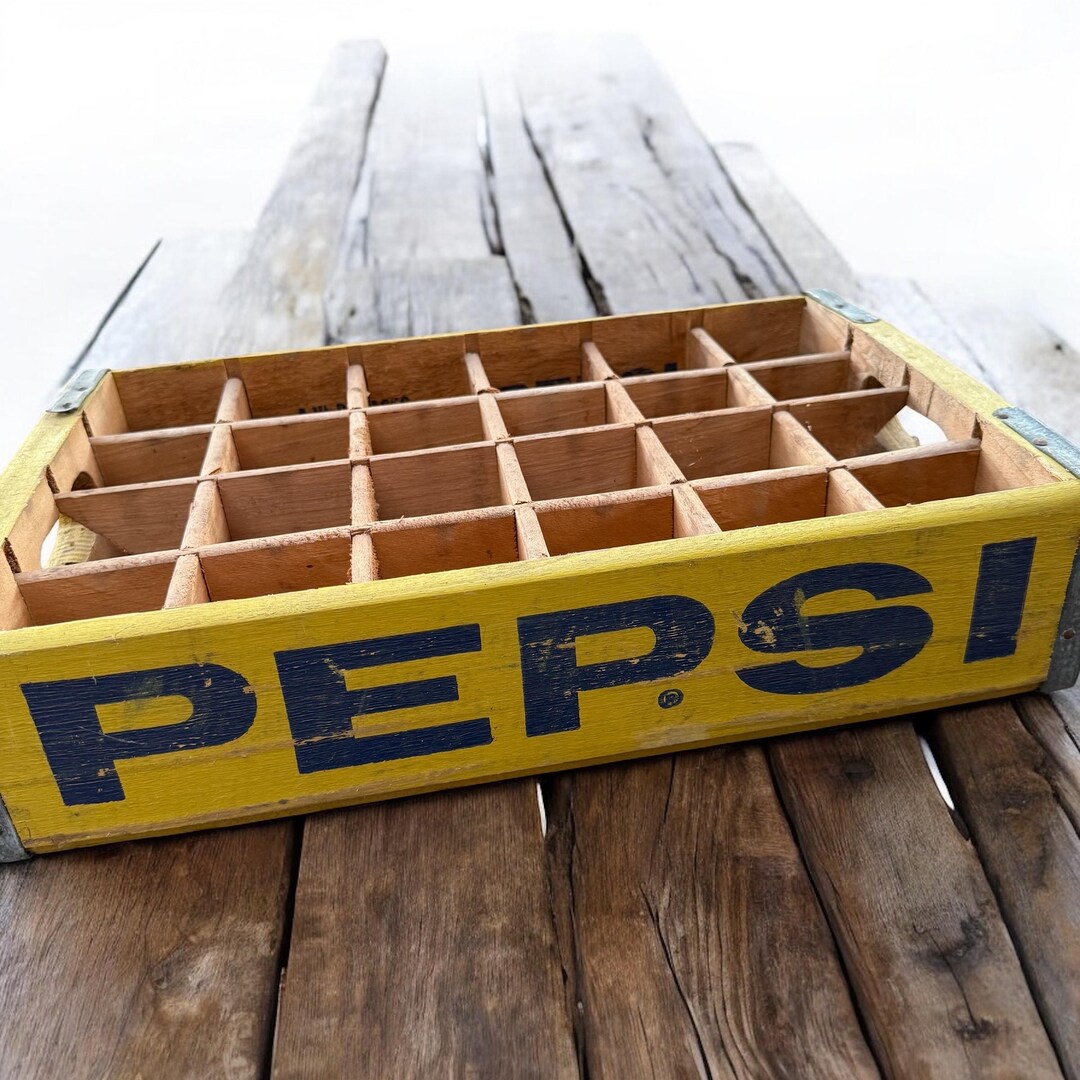 Vintage PEPSI COLA Wooden Soda Crate Case Tray 24 Cubbies - Etsy