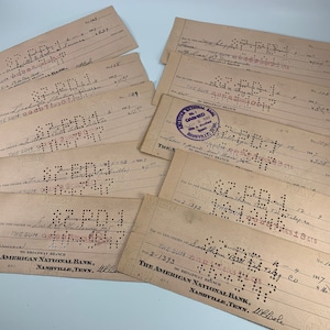 Lot of 10 Vintage 1946-47 Bank Checks American National Bank in ...