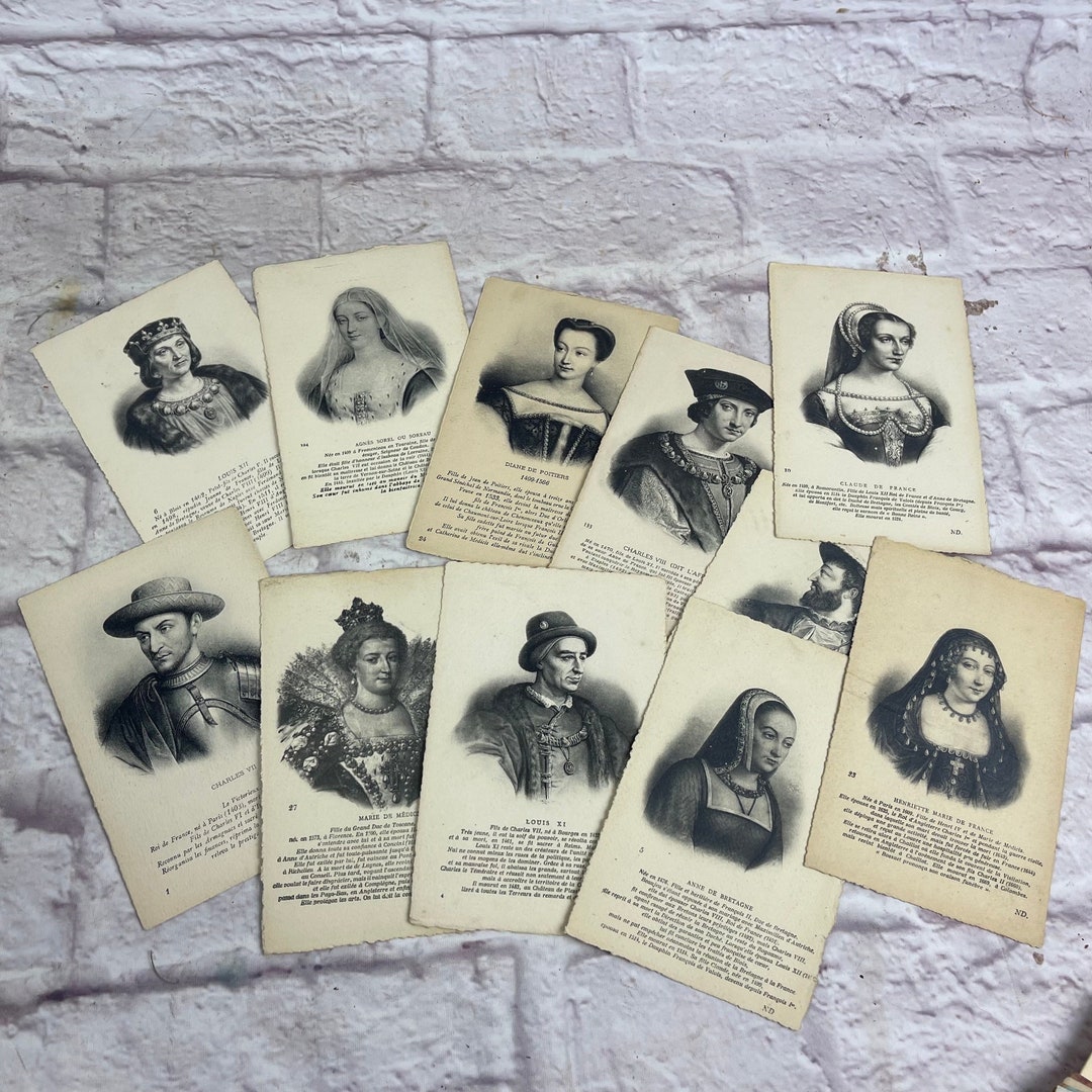 Lot of French Portrait Postcards - Etsy