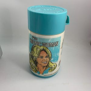Vintage THE BIONIC WOMAN Metal Lunch Box and Thermos Alladin - Etsy