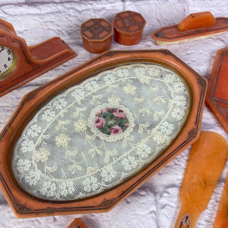 Antique Vintage 1920s Era Bakelite Art Deco Style Vanity - Etsy