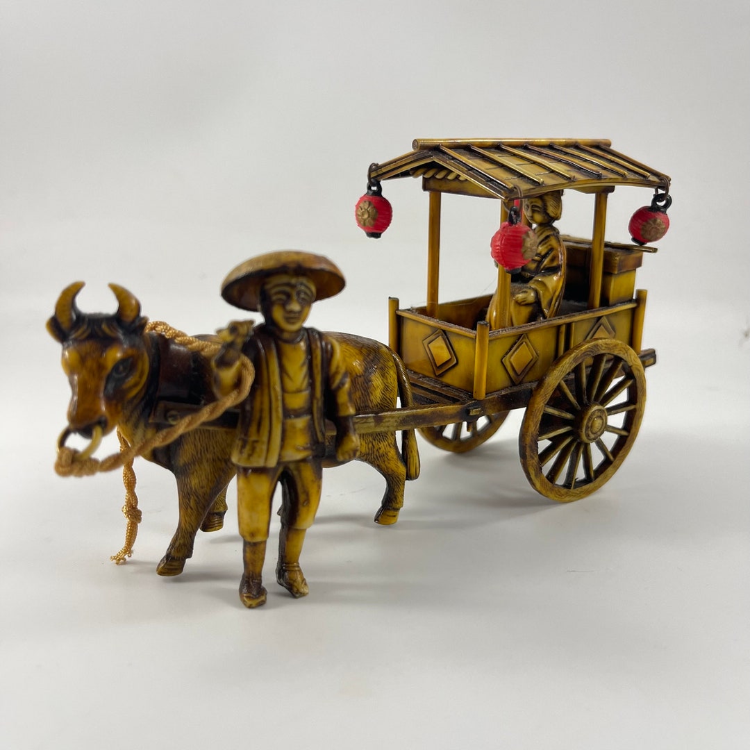Vintage Japanese Bull Cart and Wagon - Etsy