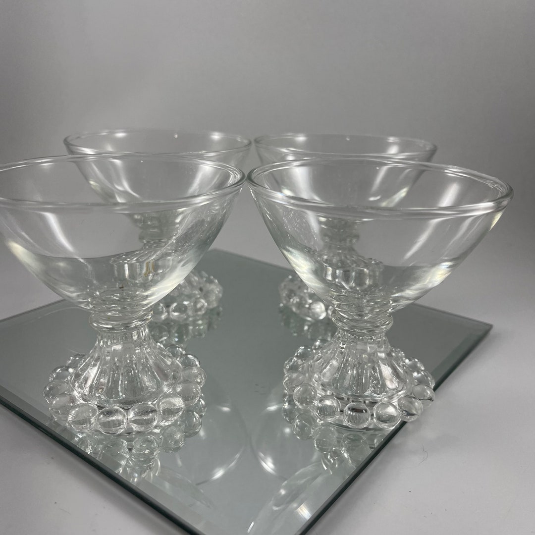 4 Vintage Clear Glass Boopie Sherbert or Sorbet Glass Glasses - Etsy