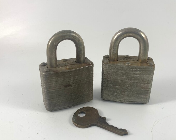 Pair of Vintage No. 5 Master Locks With 1 Key That Opens Both - Etsy