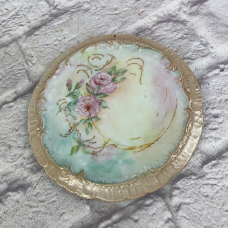 Antique Vintage Victorian Era Hand Painted Pink Roses Floral - Etsy