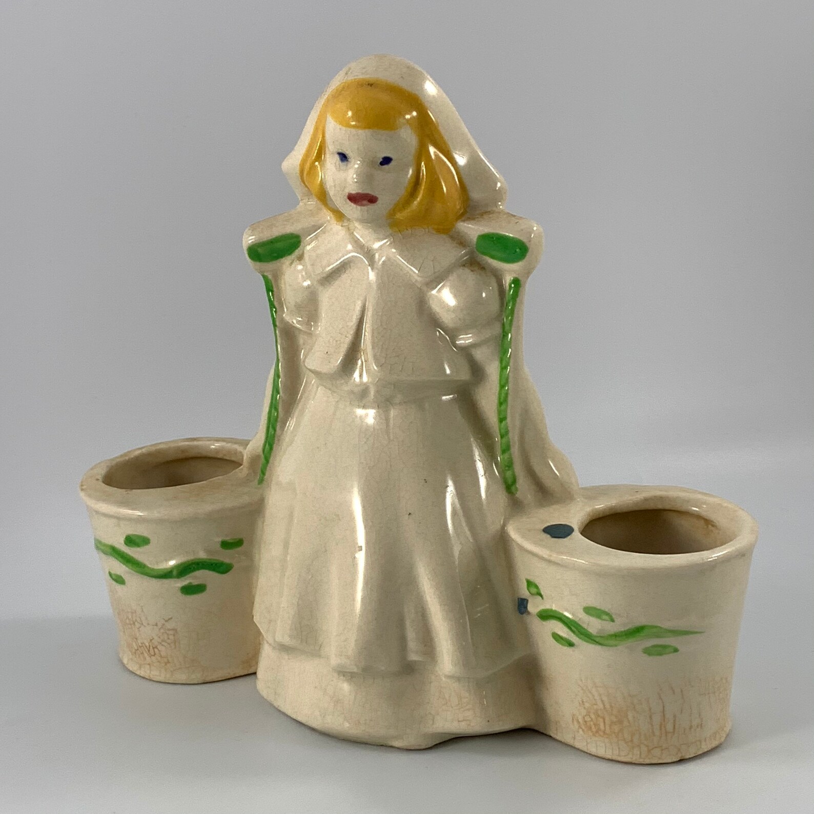 Vintage Dutch Girl Planter Flower Pot - Etsy