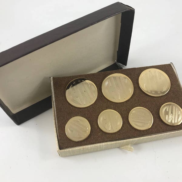 Monogrammed Buttons - Etsy