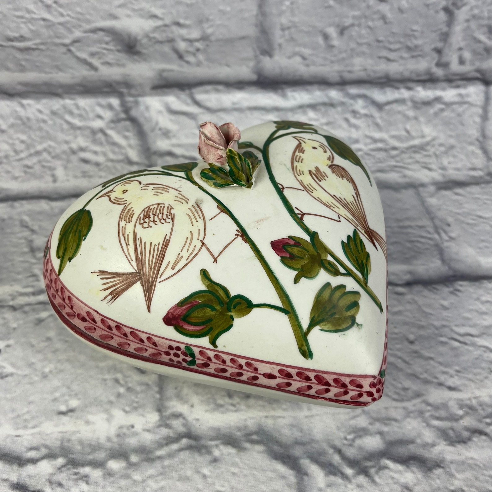 Vintage Meiselman Imports Made in Italy Heart Shaped Trinked Box With ...