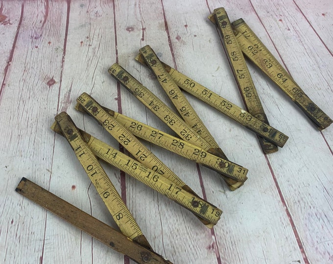 Vintage Old Wood Folding Tape Measure Extension Ruler Neat Patina - Etsy