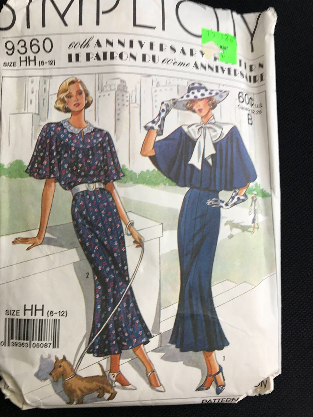 Vintage Simplicity #9360 60th Anniversary Pattern for Misses Size HH (6 ...