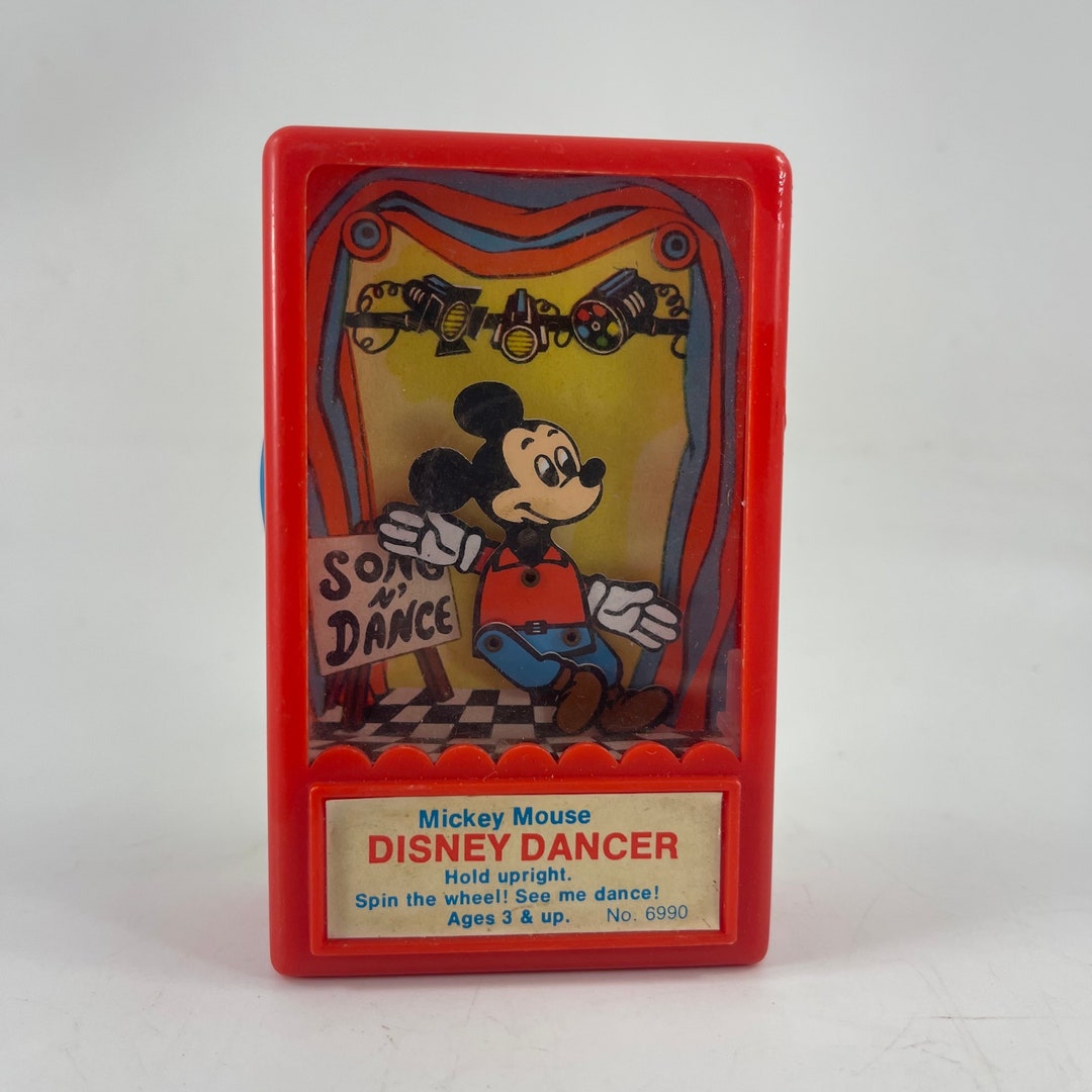 Vintage 1975 Mickey Mouse Disney Dancer Kohner Bros Handheld Spinner ...