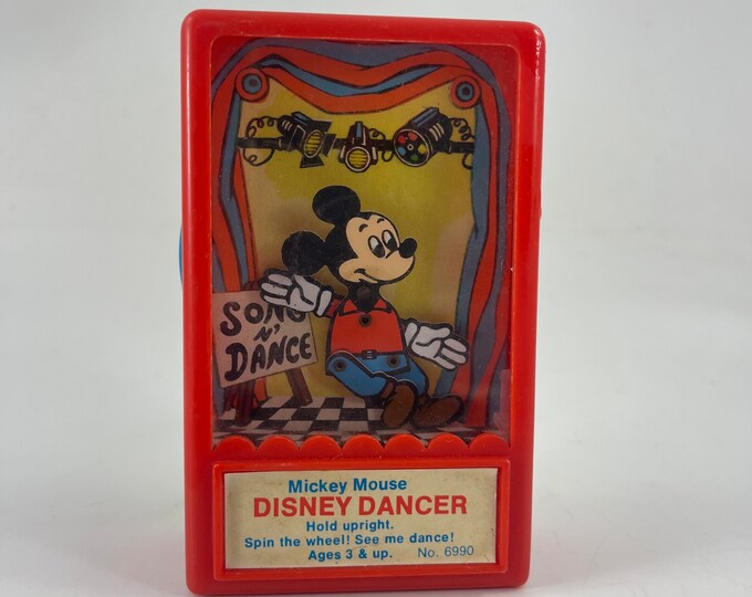 Vintage 1975 Mickey Mouse Disney Dancer Kohner Bros Handheld Spinner ...