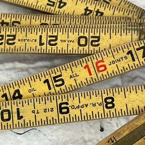 Vintage Old Wood Folding Tape Measure Extension Ruler Neat Patina - Etsy