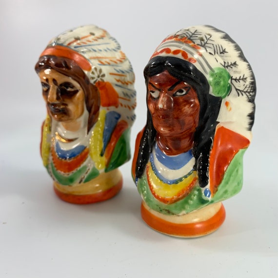 Kitchen & Dining Vintage Native American Salt and Pepper Shakers Home ...